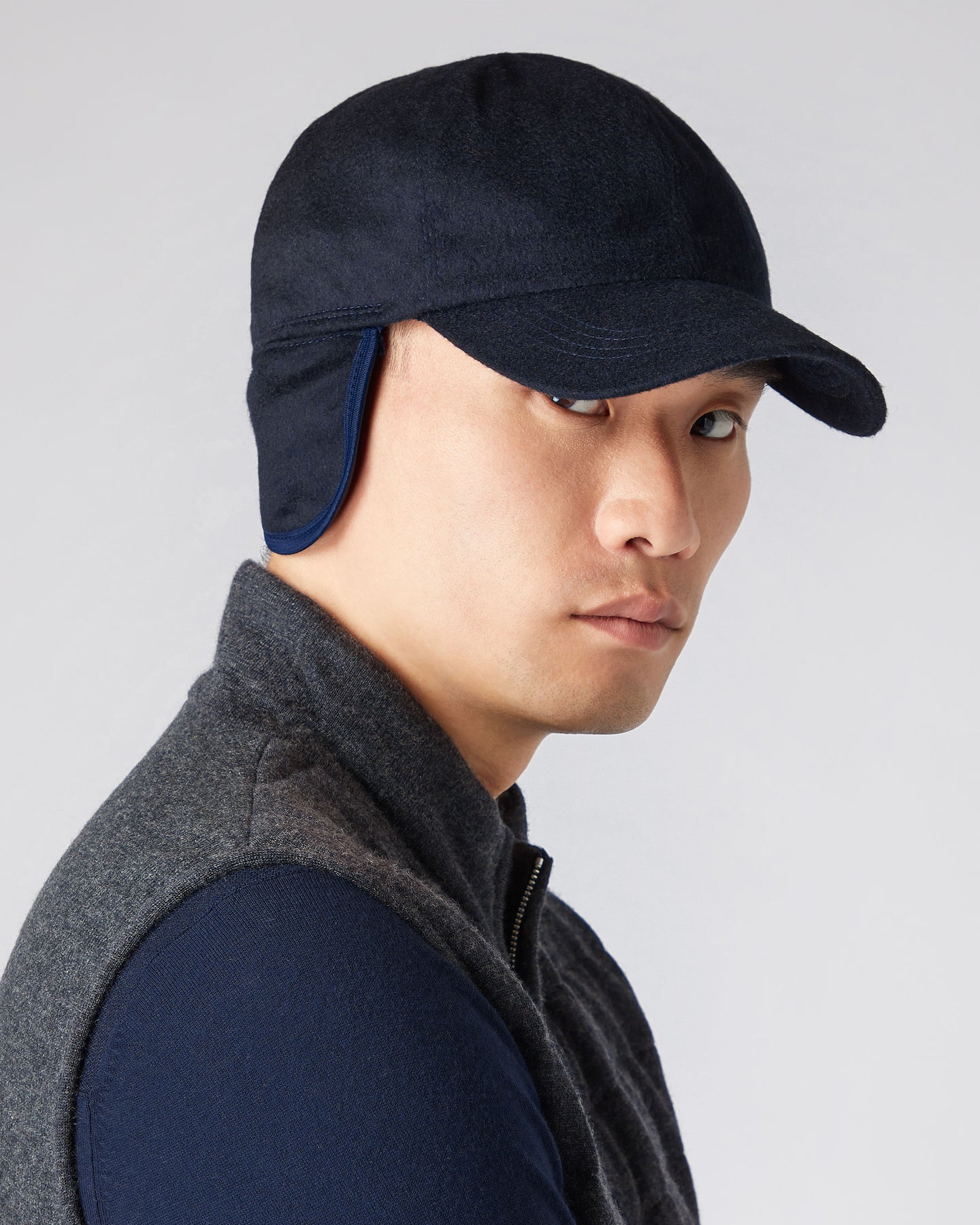 Unisex Cashmere Cap Navy | N.Peal