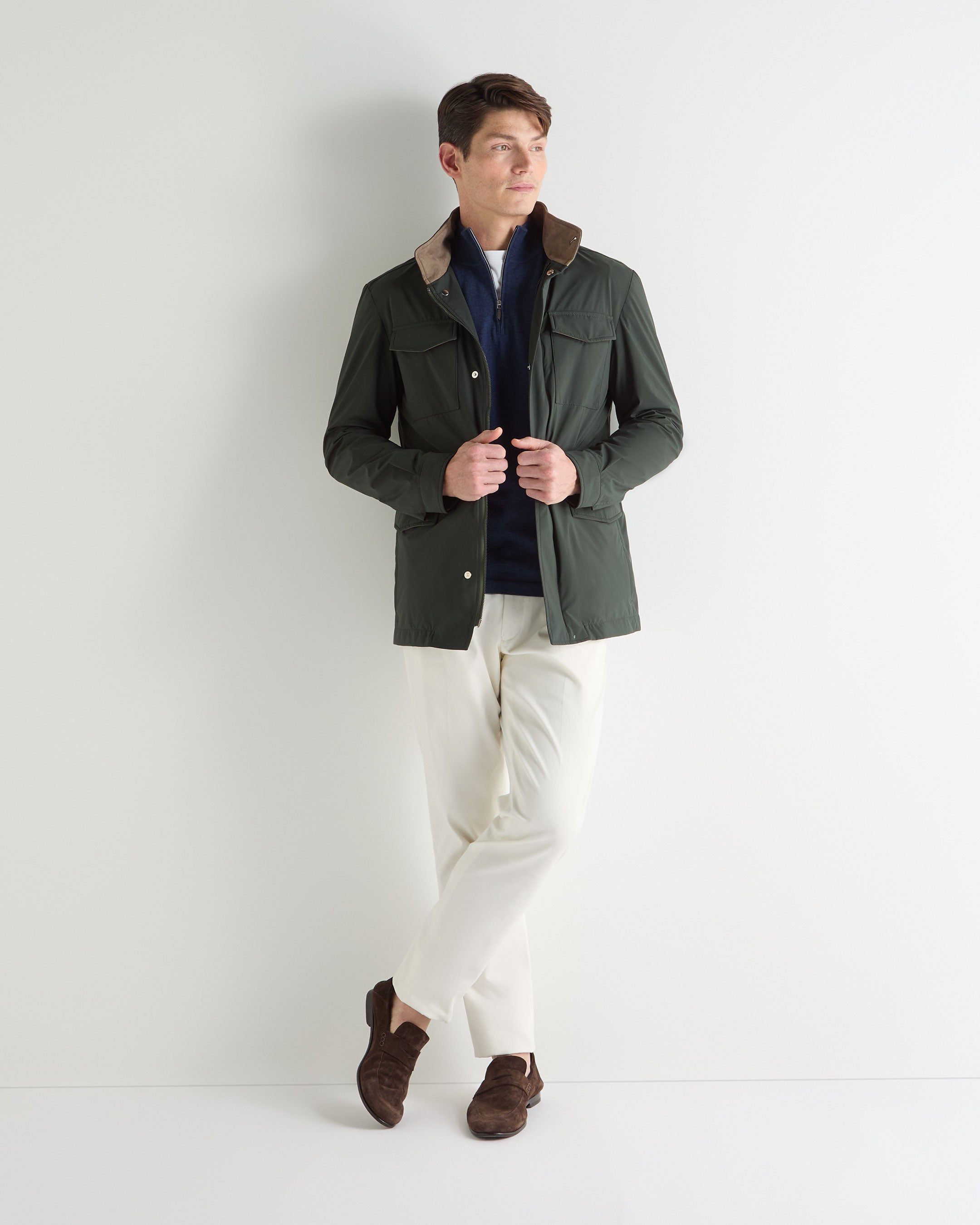 Men's Hampton Weatherproof Jacket Dark Green | N.Peal