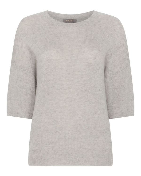 Women's Oversized Cashmere T-Shirt Fumo Grey | N.Peal