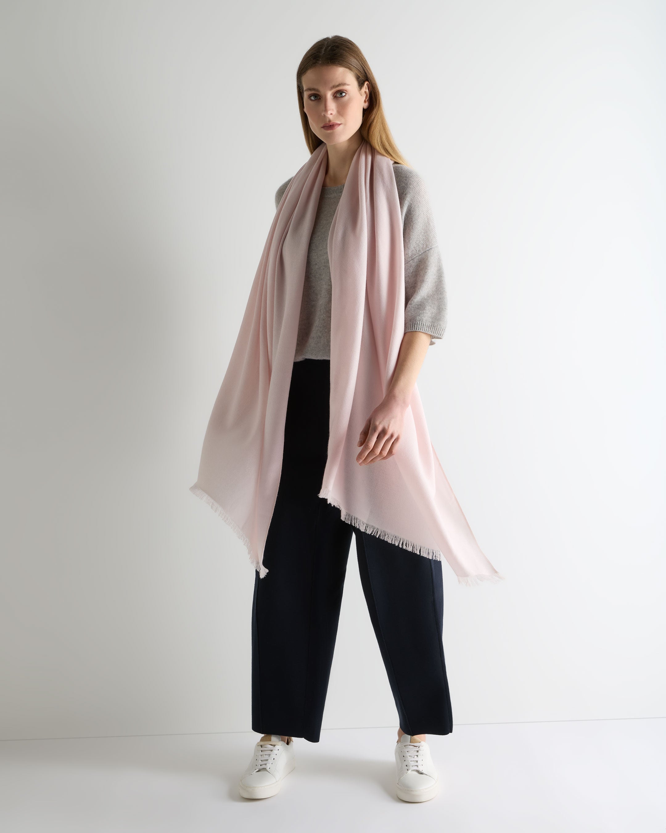 Women's Oversized Cashmere T-Shirt Fumo Grey | N.Peal