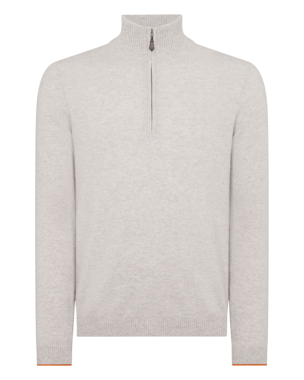 TUCCI HALF ZIP Pebble Grey | N.Peal
