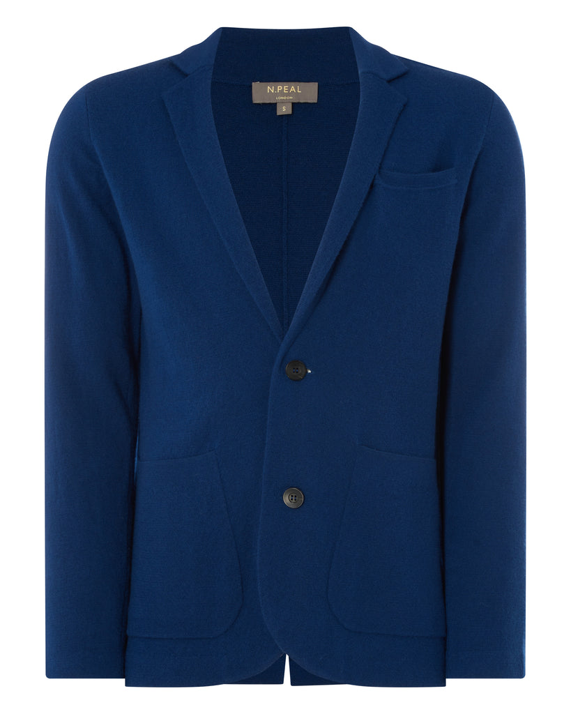 Men's Fine Gauge Cashmere Milano Jacket French Blue | N.Peal